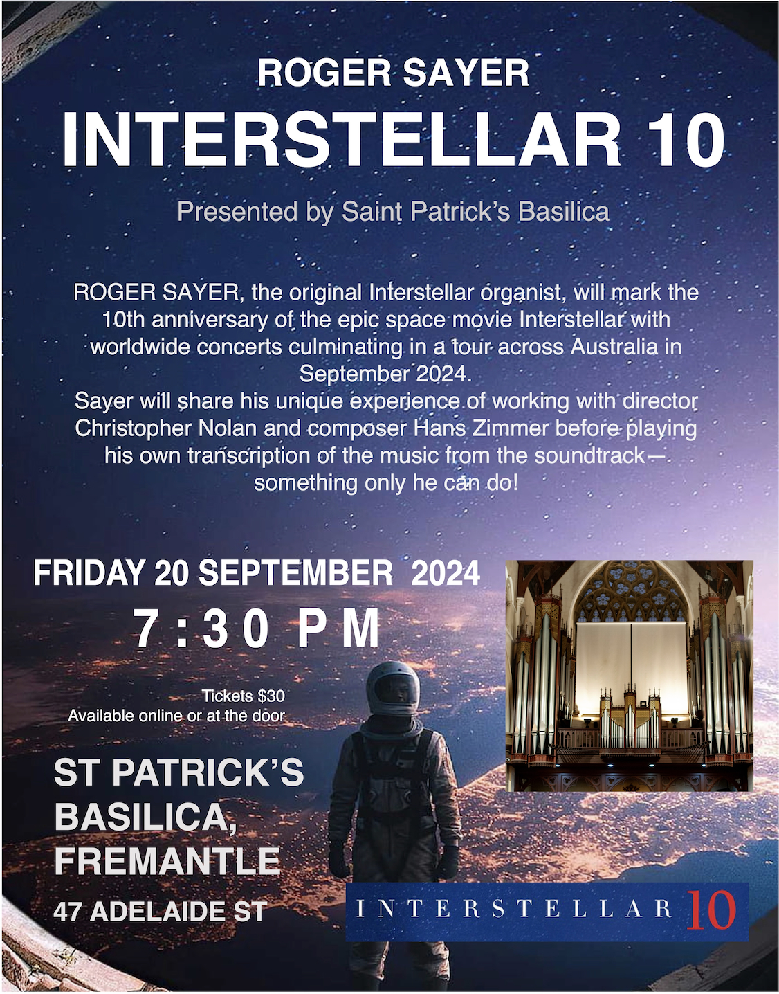 Saturday 17 August 2024 – St Patrick's Basilica Fremantle